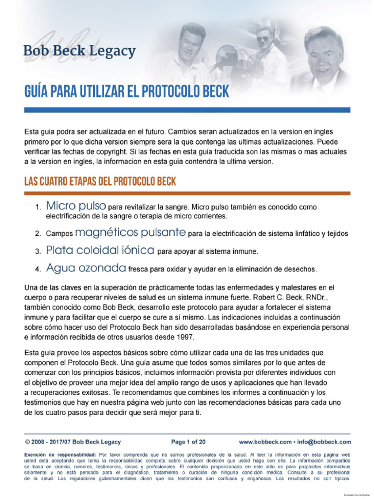 Guia Protocolo Bob Beck | PDF