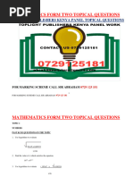 Mathematics Form 2 End Term 2 2023 Exam Questions | PDF | Area | Geometry