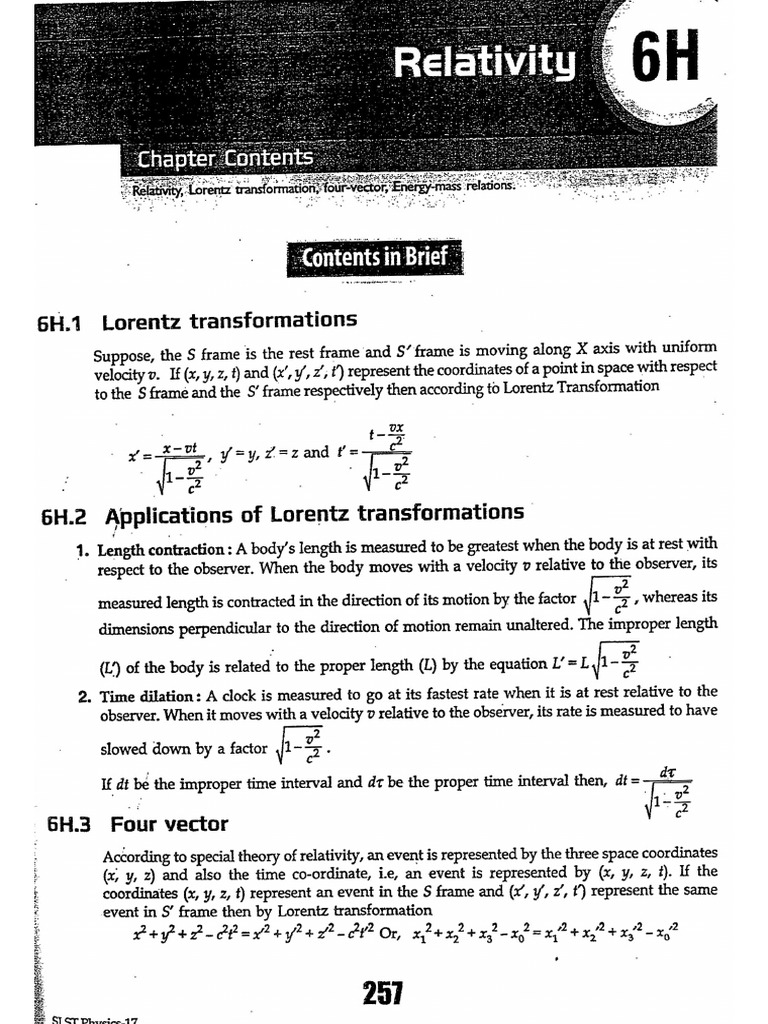 Relativity | PDF | Special Relativity | Momentum