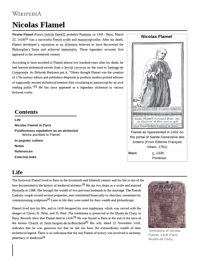 Nicolas_Flamel | PDF | Alchemy