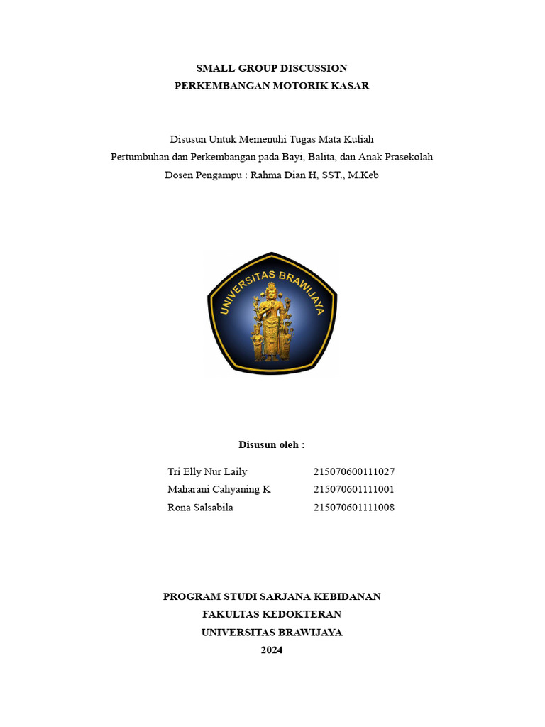SGD Perkembangan Motorik Kasar | PDF | Kesehatan Holistik