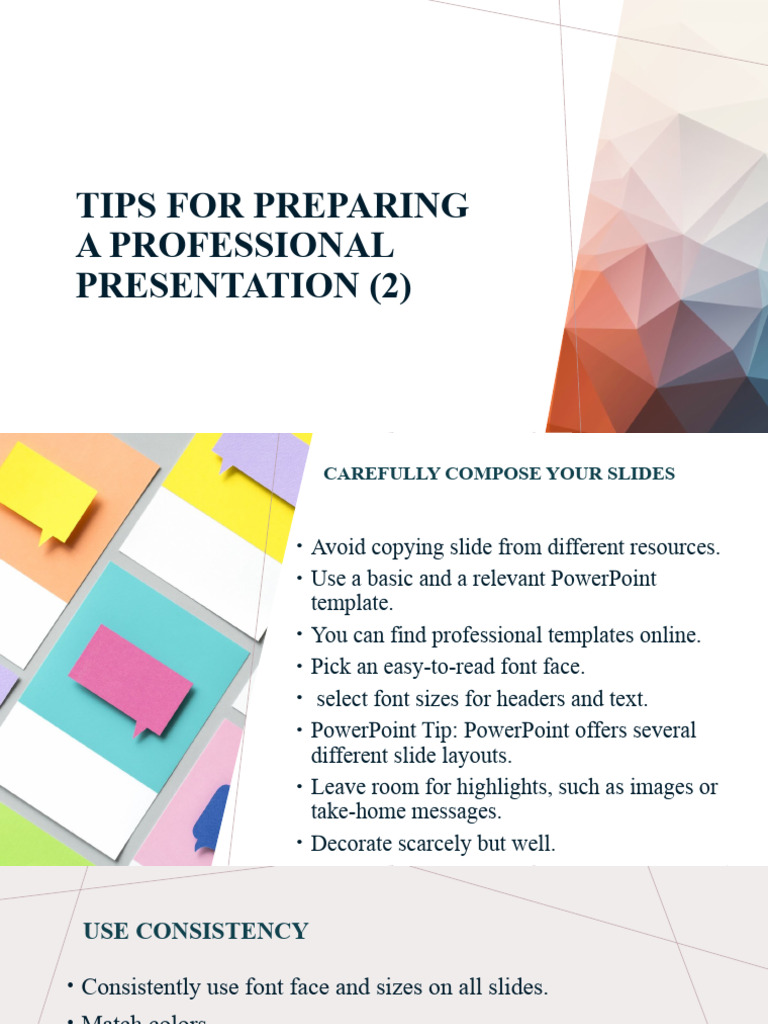 Tips For Preparing A Professional Presentation (2 | PDF | Career ...