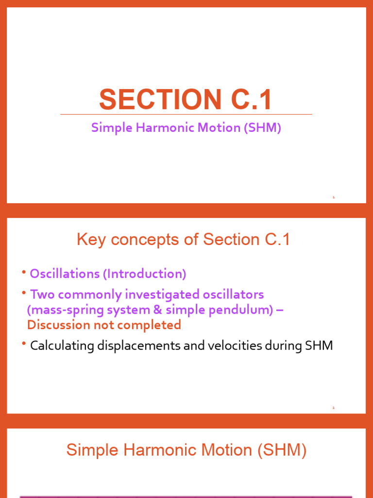 IB Section C2 Presentation | Download Free PDF | Oscillation | Metrology