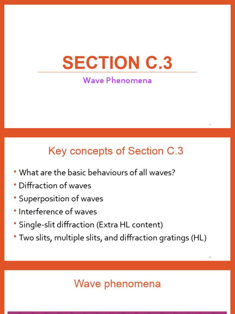 IB Section C3 Presentation | PDF | Refraction | Reflection (Physics)