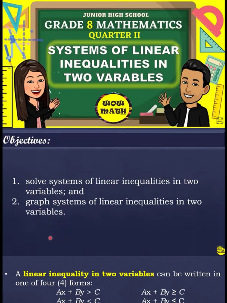 System of Linear Inequality and Solution | PDF
