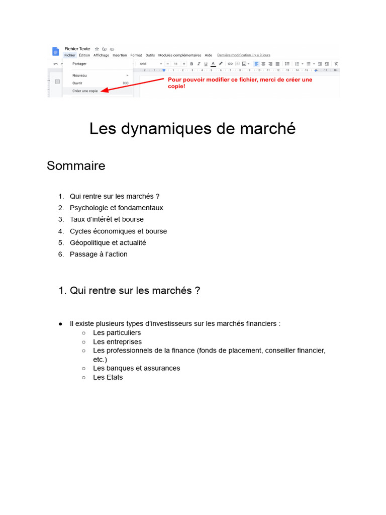 Dynamiques des Marchés Financiers Expliquées | PDF | Banques centrales ...