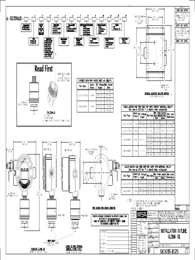 Ultima XE Installation Outline Drawing - En | PDF