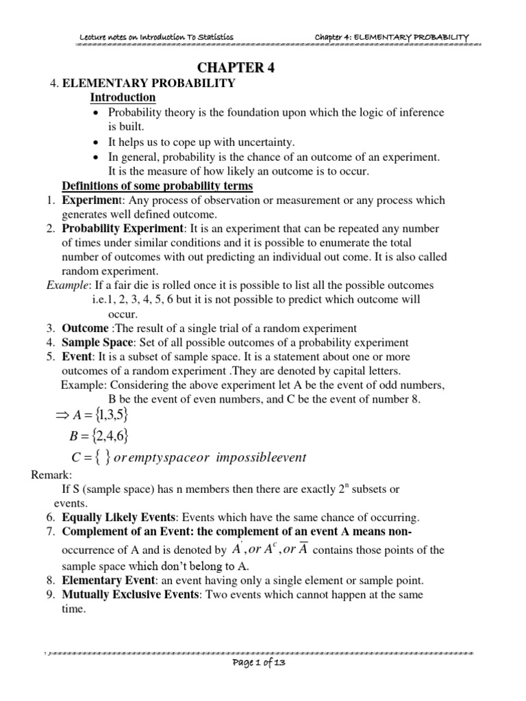 Stati Ch4 | PDF | Probability | Randomness