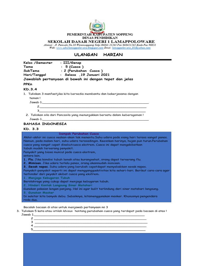 Tema 5 Sub Tema 2 | PDF | Karier & Perkembangan