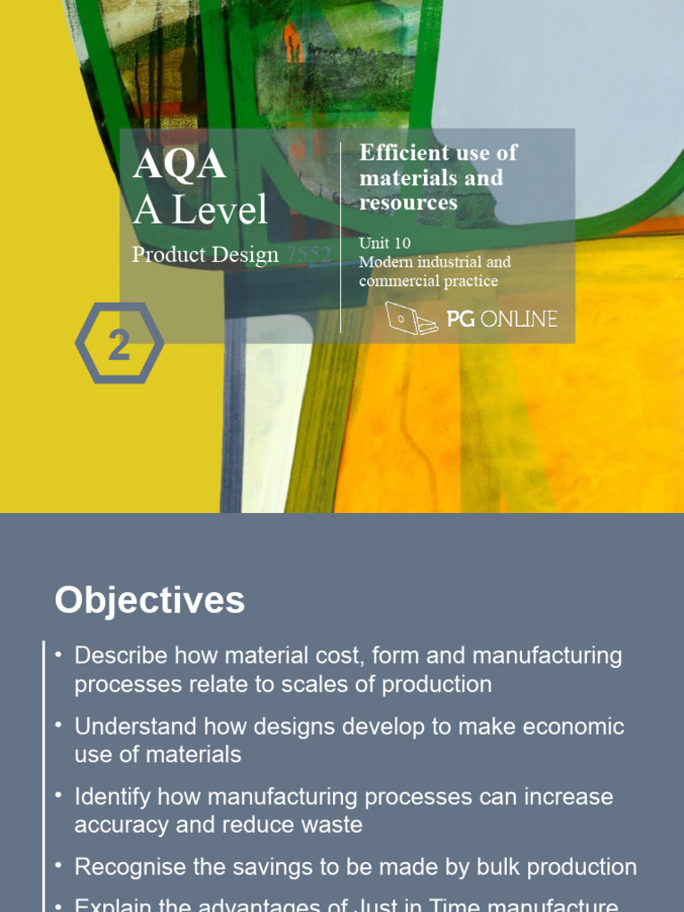 AQA DT 7552 Unit 10-T2 Efficient Use of Materials | PDF | Recycling | Waste