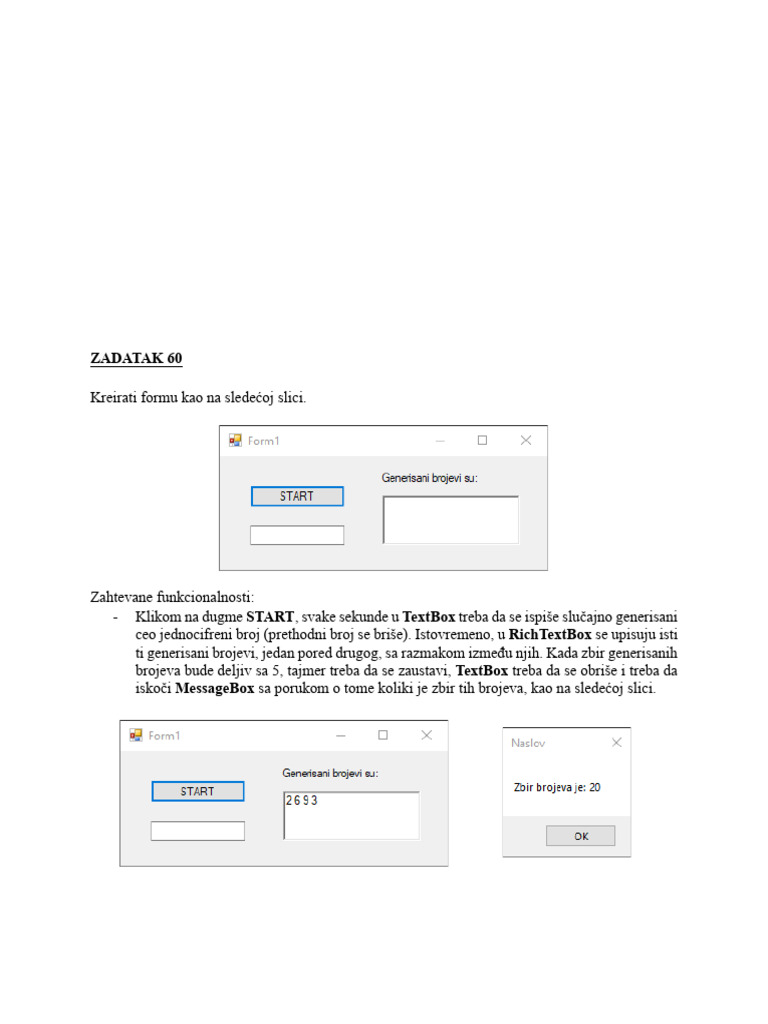Timer Zadaci Tekst | PDF
