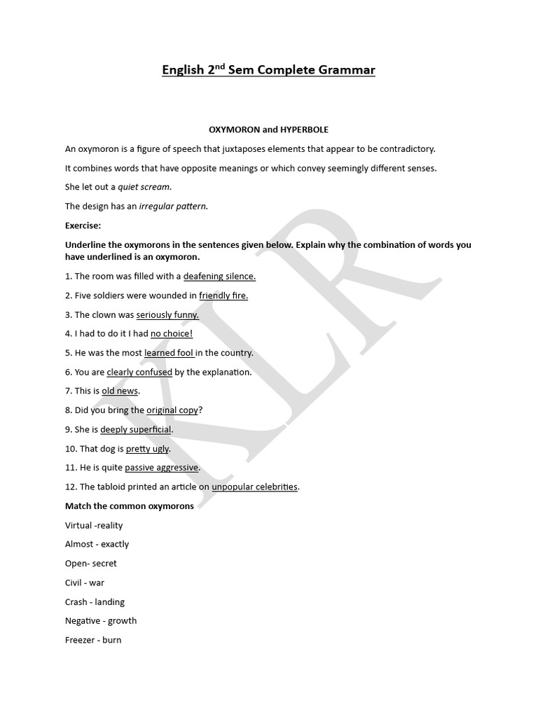 English Grammar: 2nd Semester Guide | PDF | Verb | Adverb