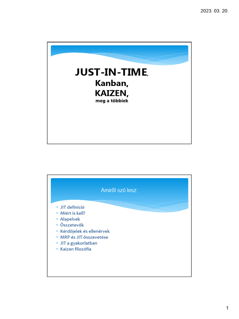 2.2 JIT Kanban Kaizen | PDF