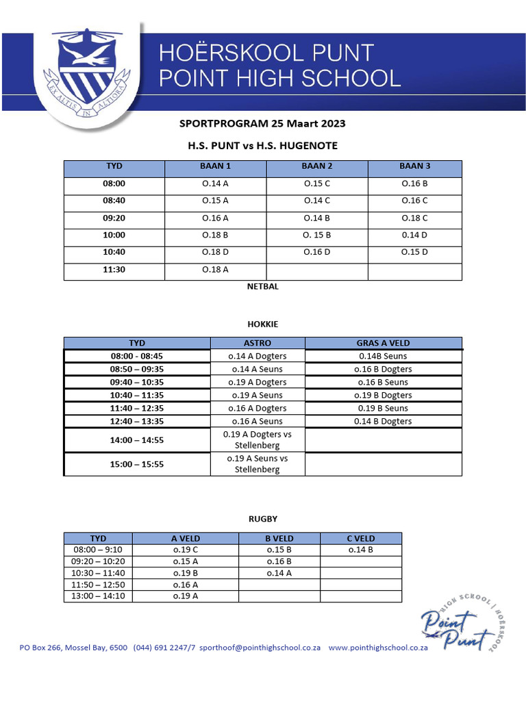 Program Hugenote | PDF