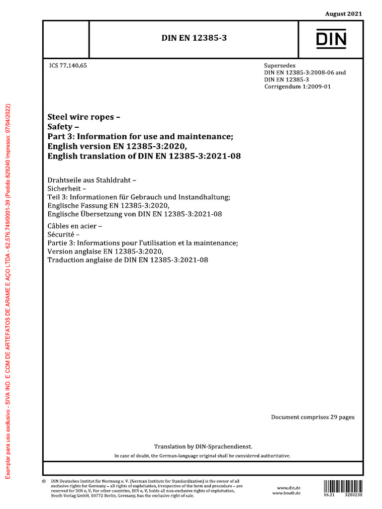 Din en 12385-3 2021 | PDF