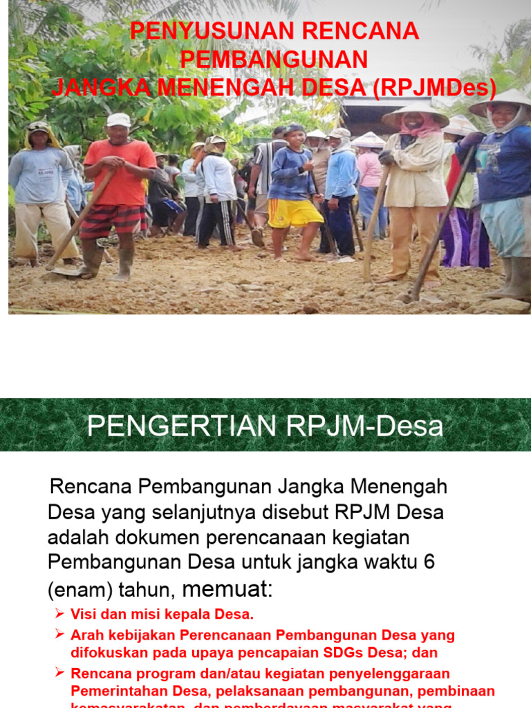 Penyusunan Rpjmdes | PDF