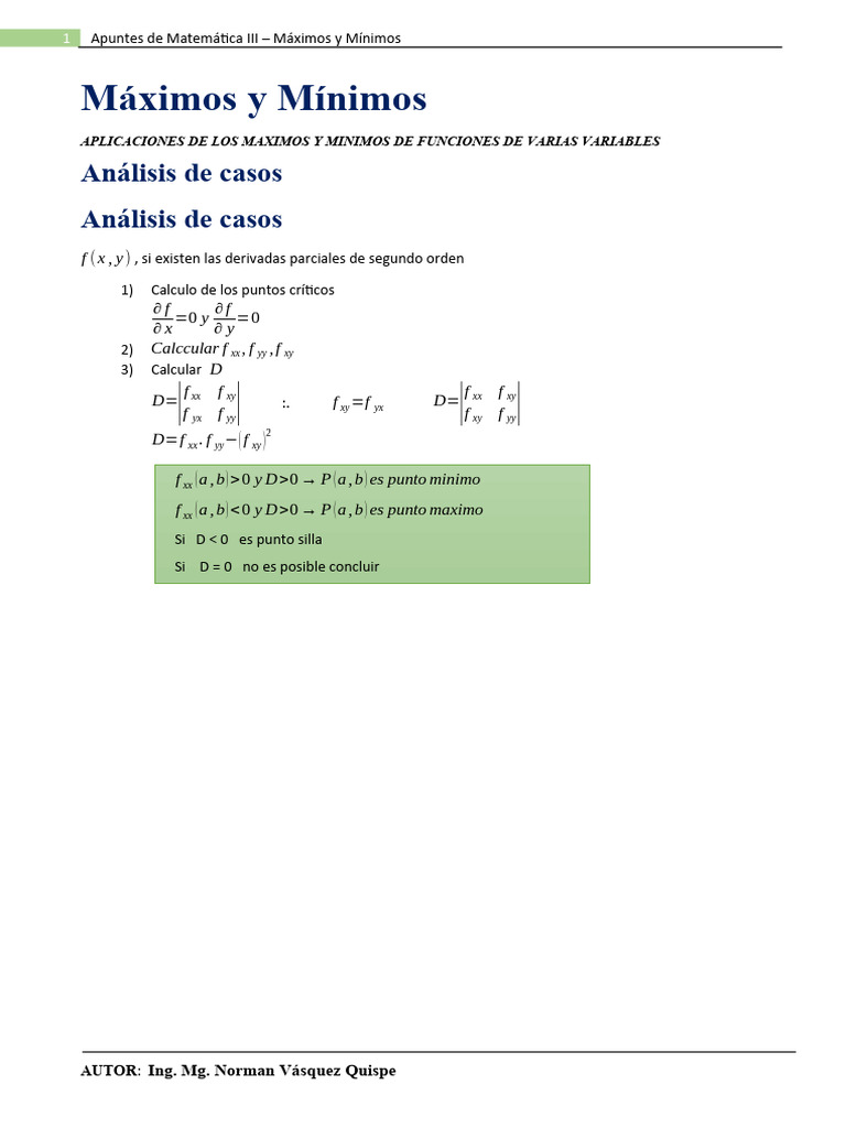 SAP04 Mate III Max y Min B2 | PDF | Análisis | Análisis matemático