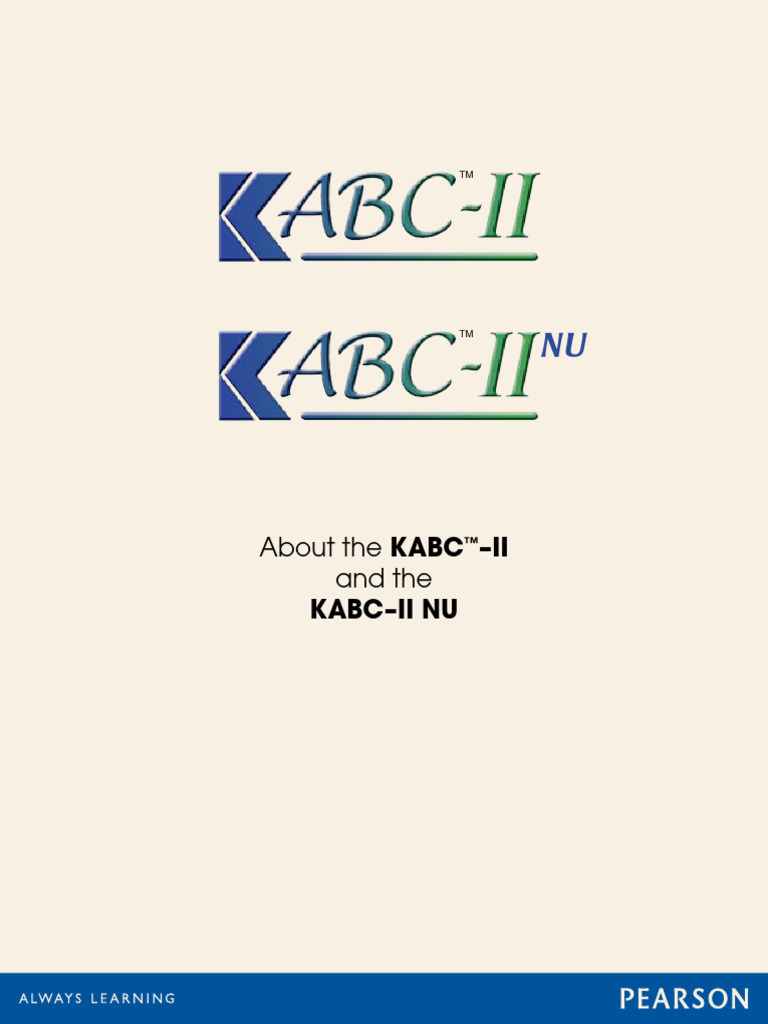 About The Kabc-II & Kabc-II Nu | PDF | Race And Ethnicity In The United ...