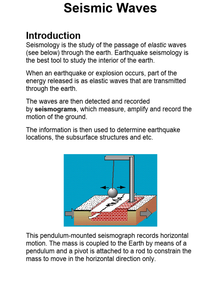 Seismic Waves | PDF | Waves | Elasticity (Physics)