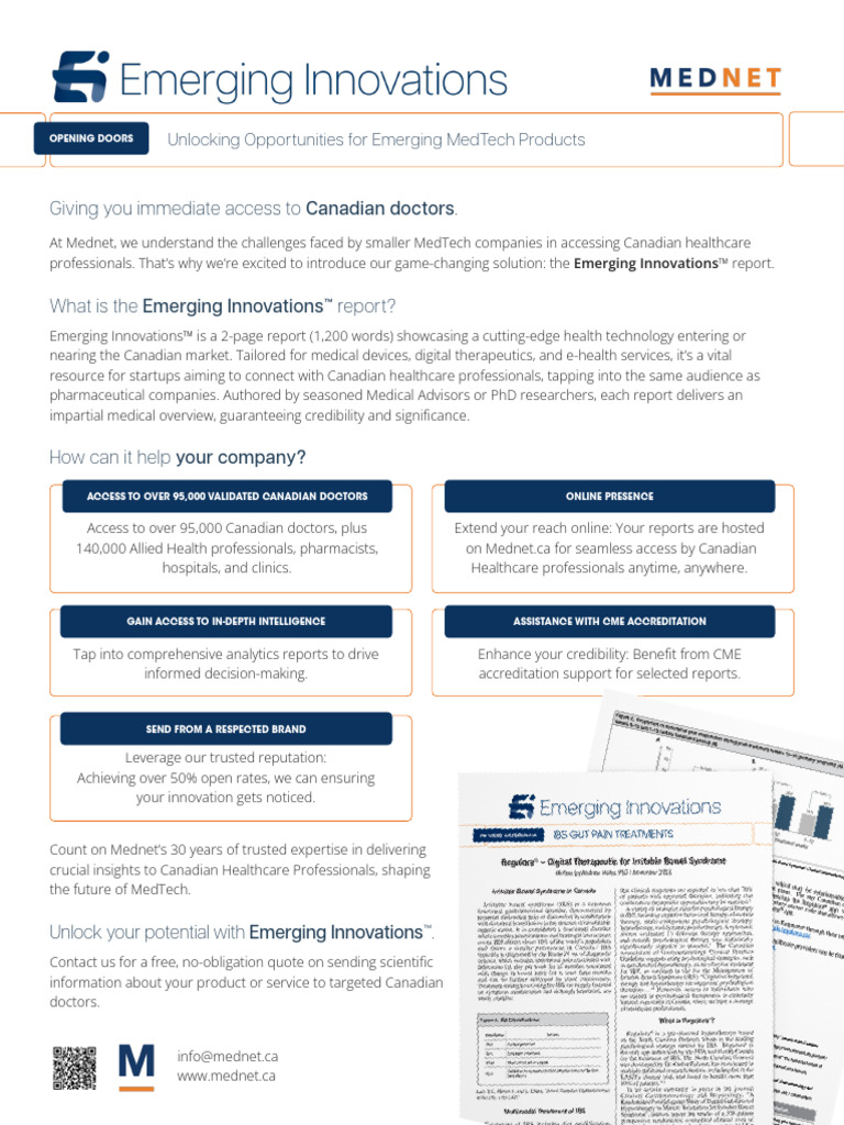 Emerging Innovations - One Pager | PDF