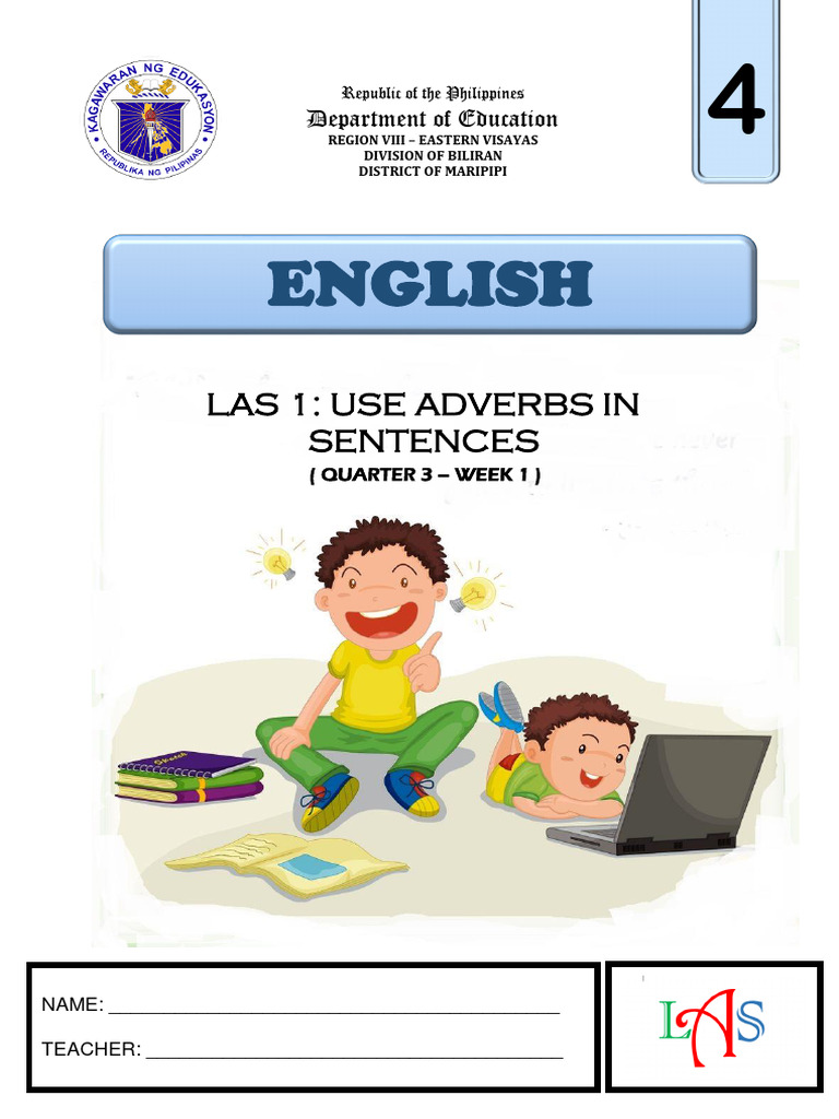 q3 Las 1 - Use Adverbs in Sentences | PDF | Adverb | Syntax