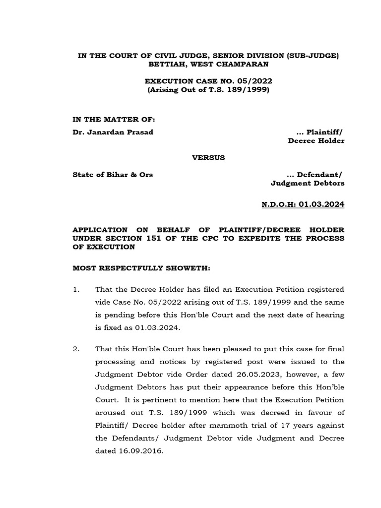 Application For Early Disposal | PDF | Lawsuit | Judgment (Law)