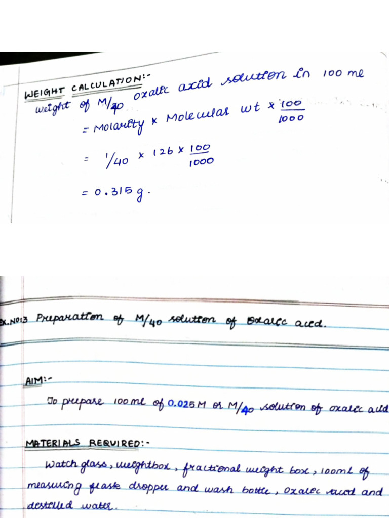 Volumetric Expt 3,4 | PDF Volumetric Expt 3,4 | PDF