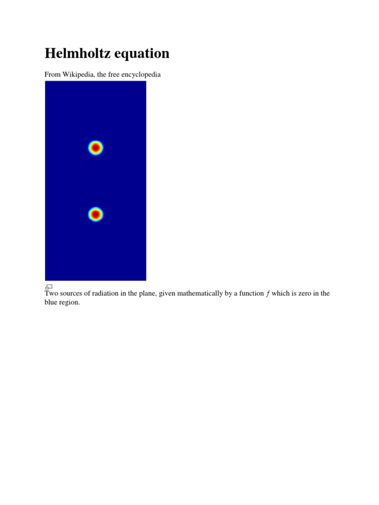 Helmholtz Equation | PDF | Differential Equations | Motion (Physics)