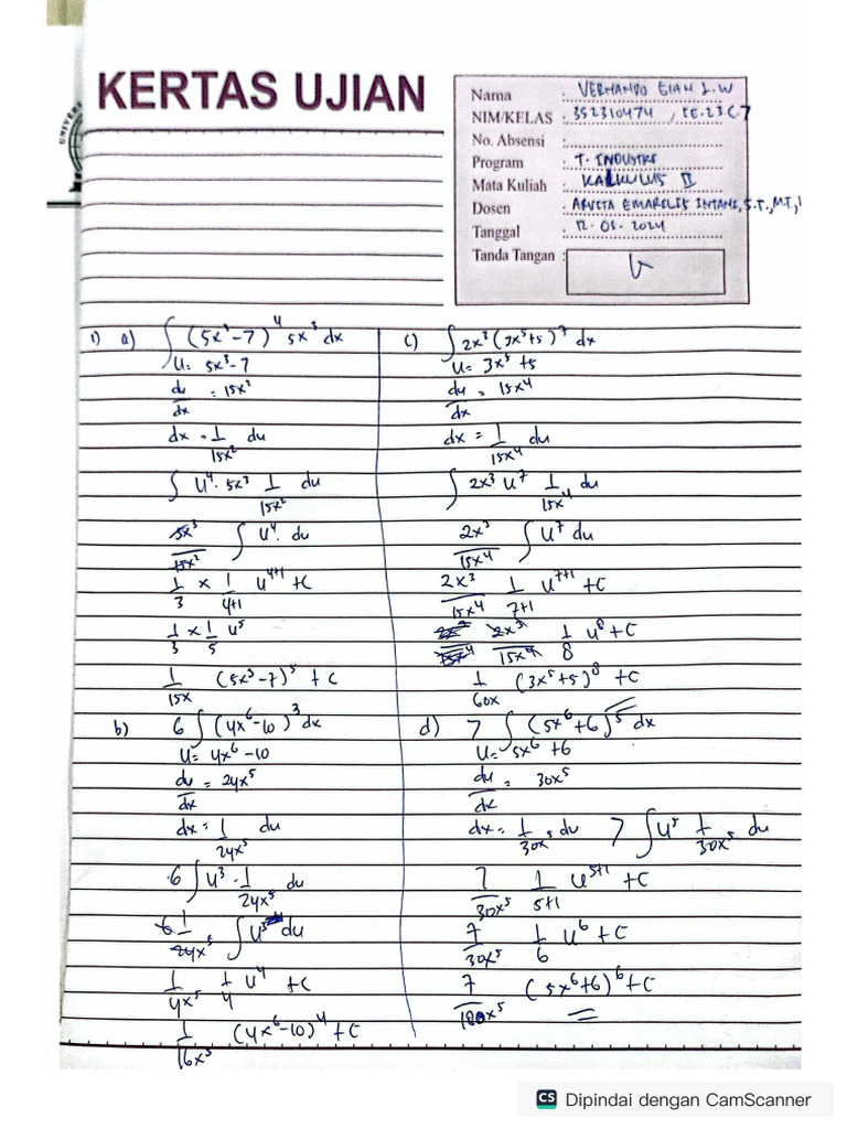 Kalkulus UTS - Vernando | PDF