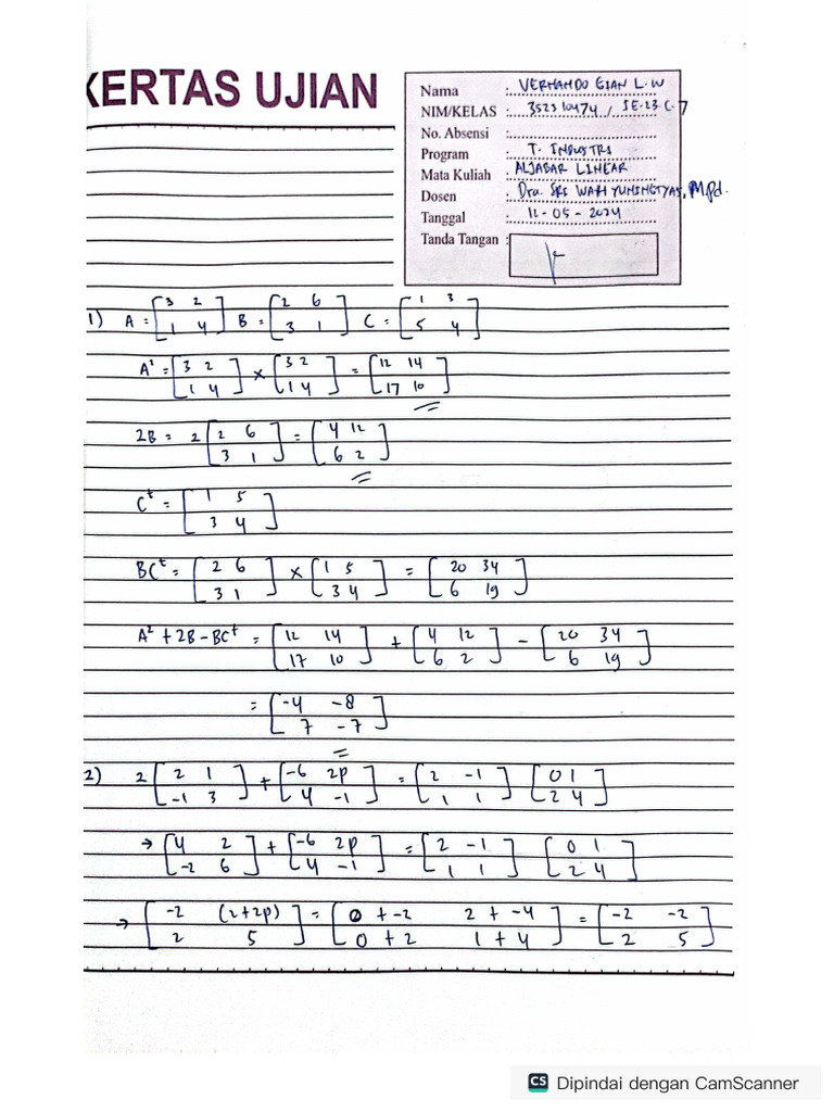 Aljabar Uts - Vernando | PDF