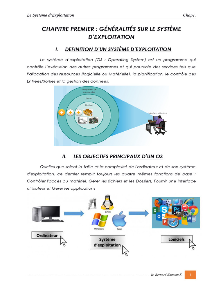 Generalites Sur Le Systeme Dexploitation Pdf Kernel Système D