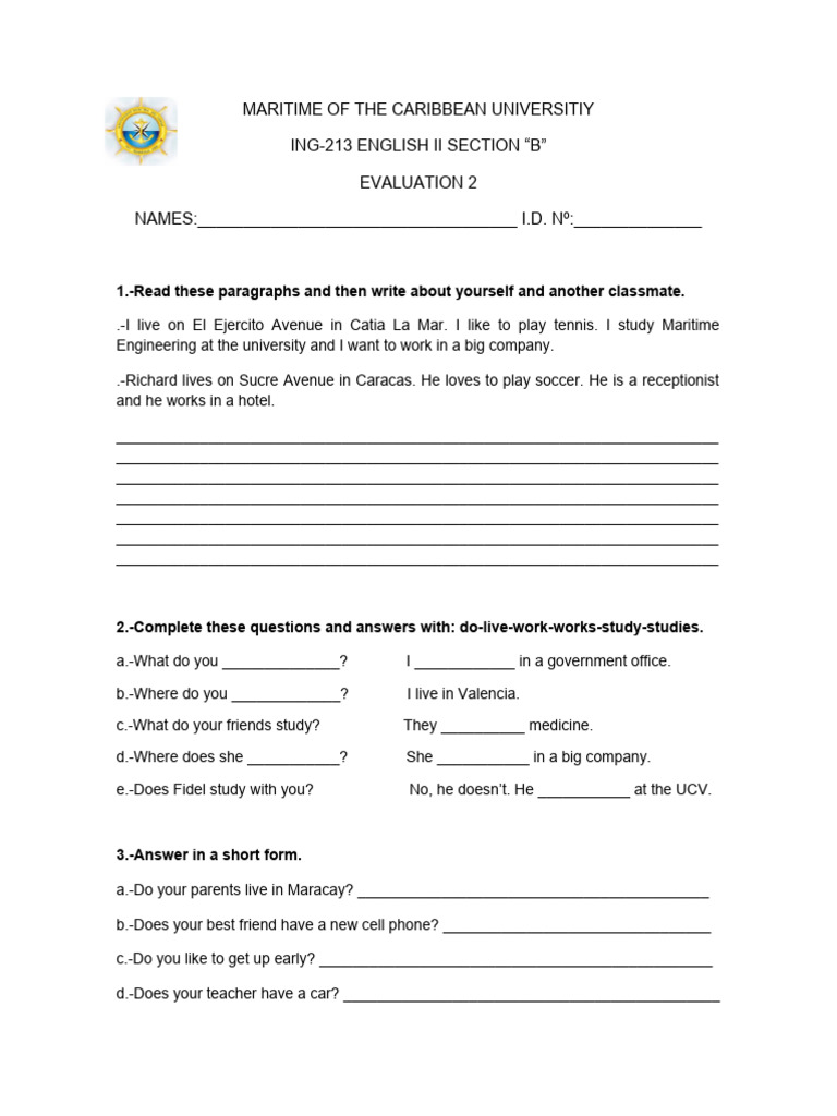 Evaluation 2 English II | PDF | Nature | Earth Sciences