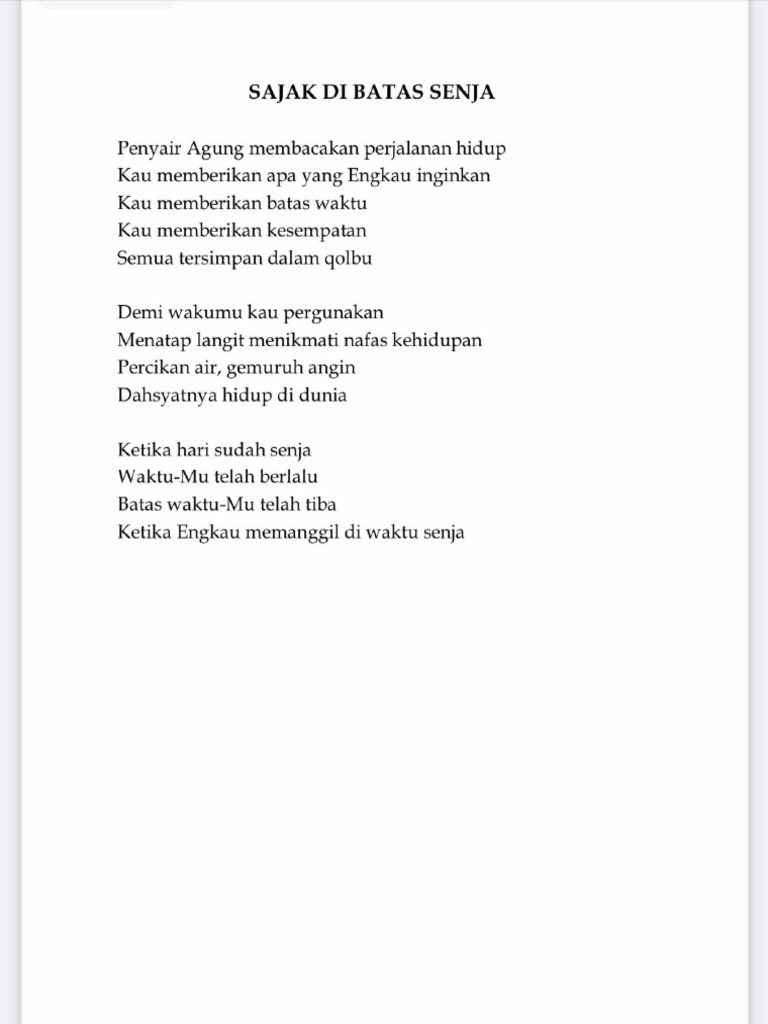 Senja Di Batas | PDF