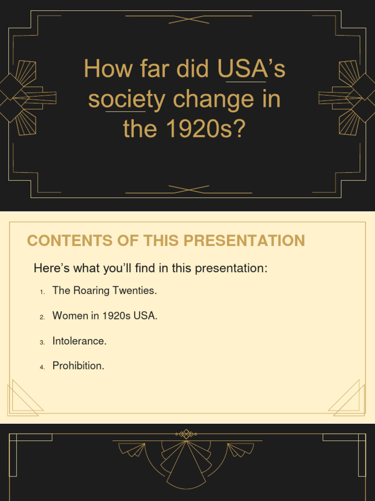 USA 1920 Society Explanation | PDF | Prohibition | United States Travel