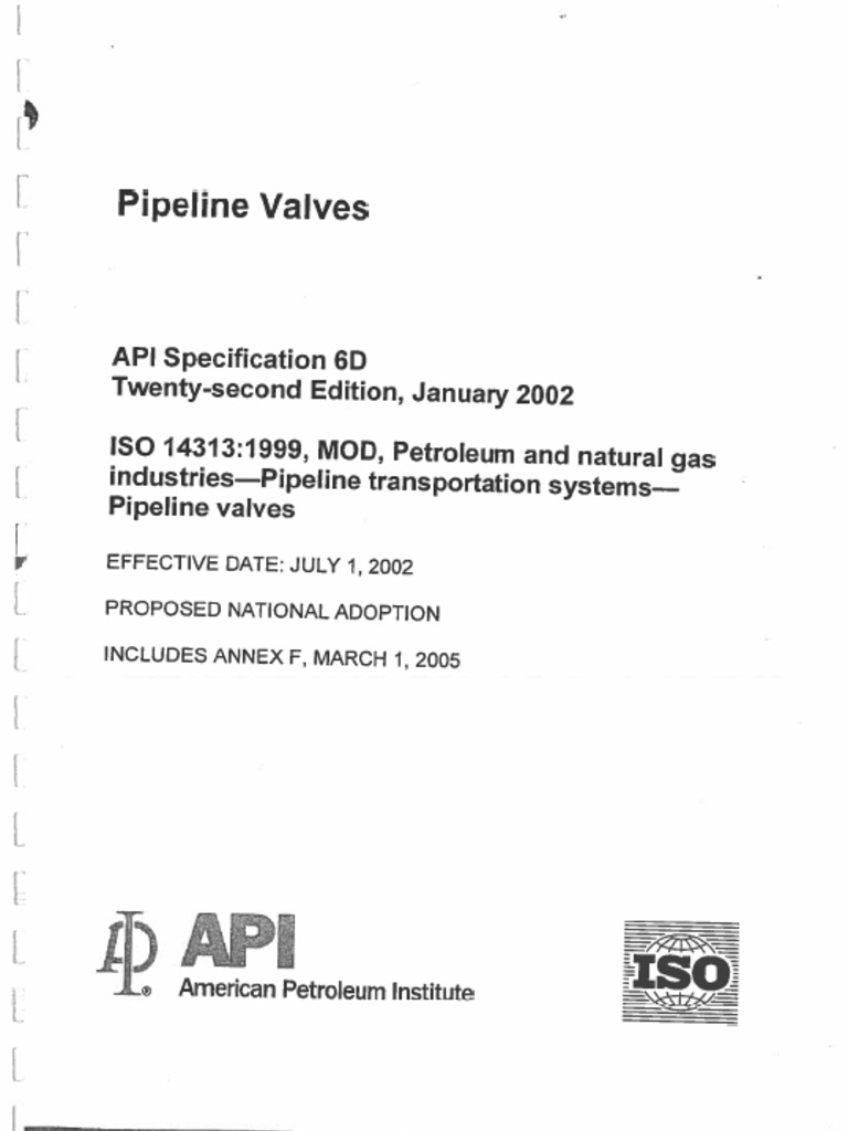 API 6D Pipeline Valves | PDF