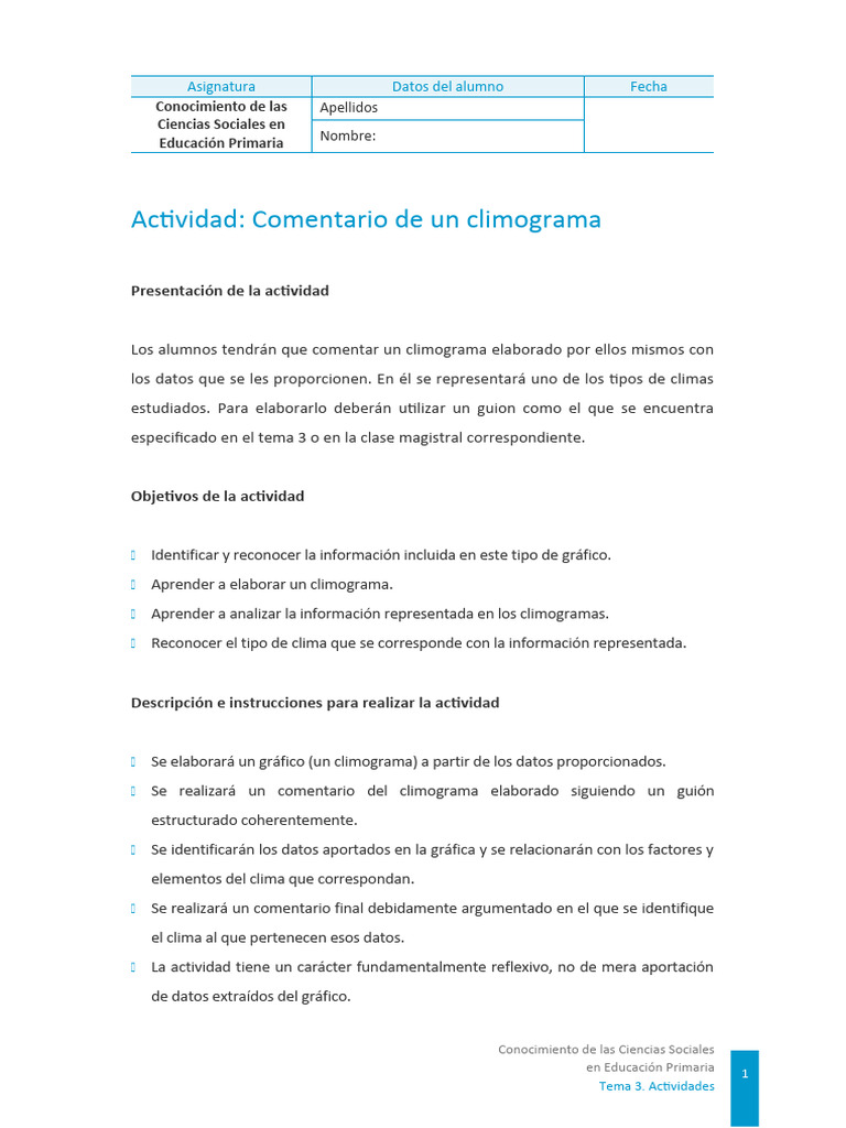 Climogramas y Tipos de Clima en Niños | PDF | Clima templado | Clima