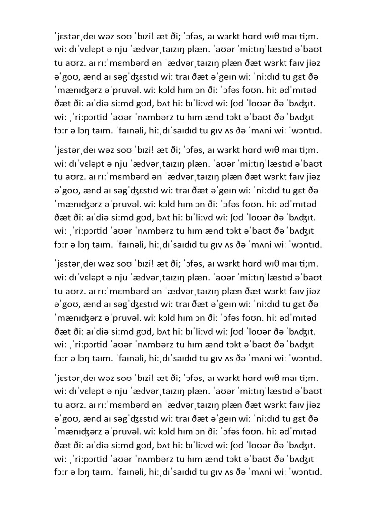 text in phonetic symbols | PDF