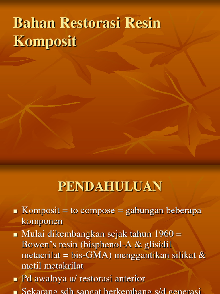 Bahan Restorasi Resin Komposit Pdf