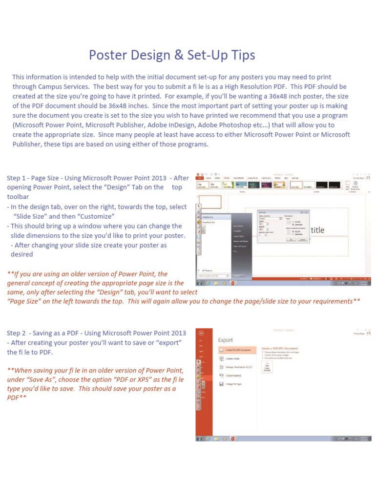 PosterDesignTips | PDF | Application Software | Computing