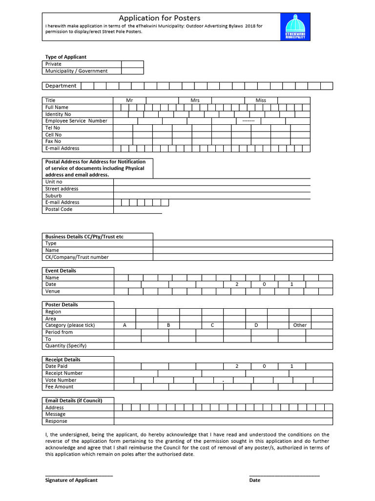 Application For Posters | PDF | Traffic