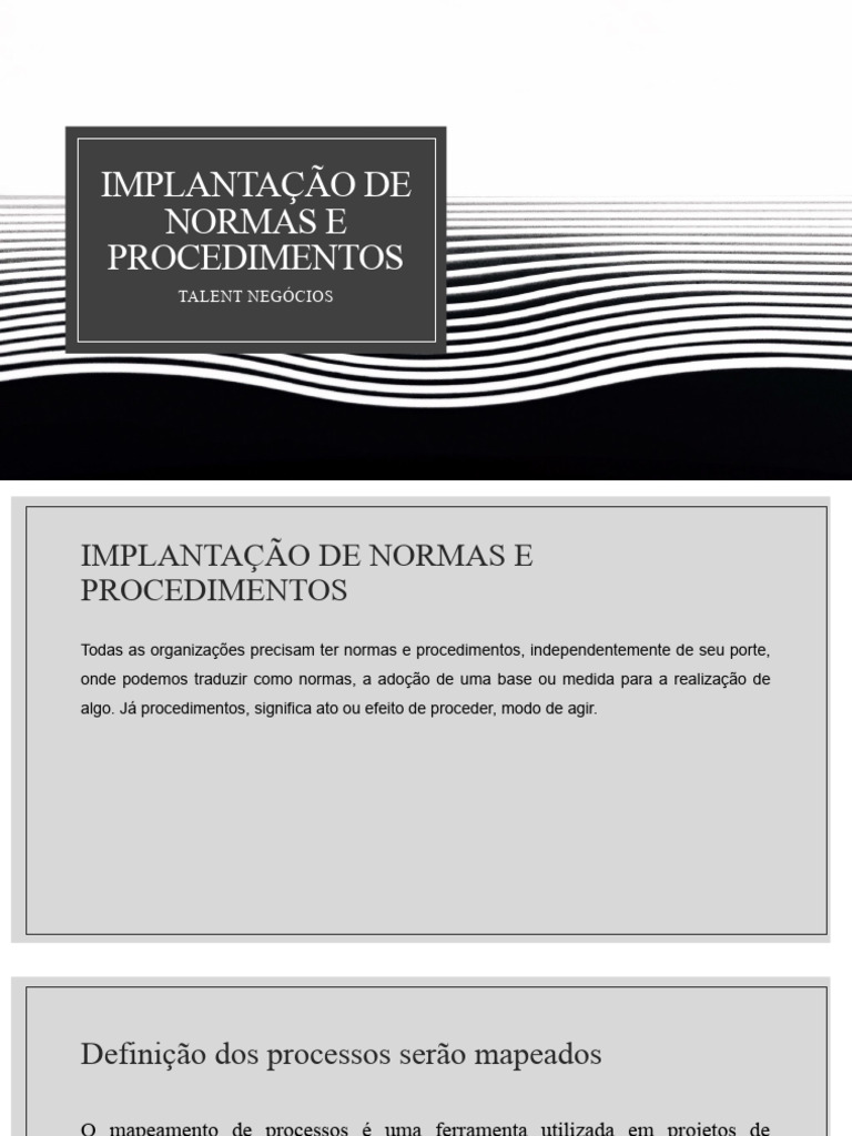 Implantação de Normas e Mapeamento de Processos | PDF | Business