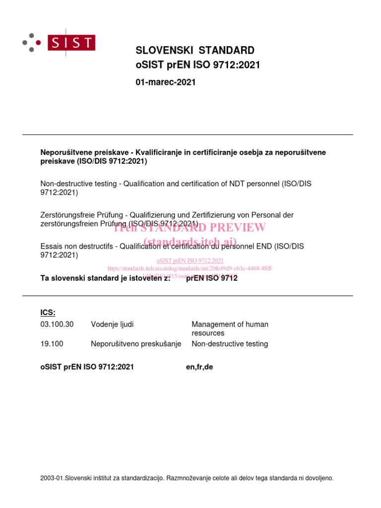 oSIST-prEN-ISO-9712-2021 | PDF | Nondestructive Testing | International ...