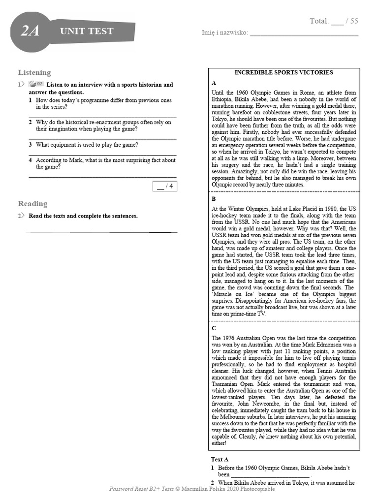 Password Reset B2 Plus UT 2A | PDF