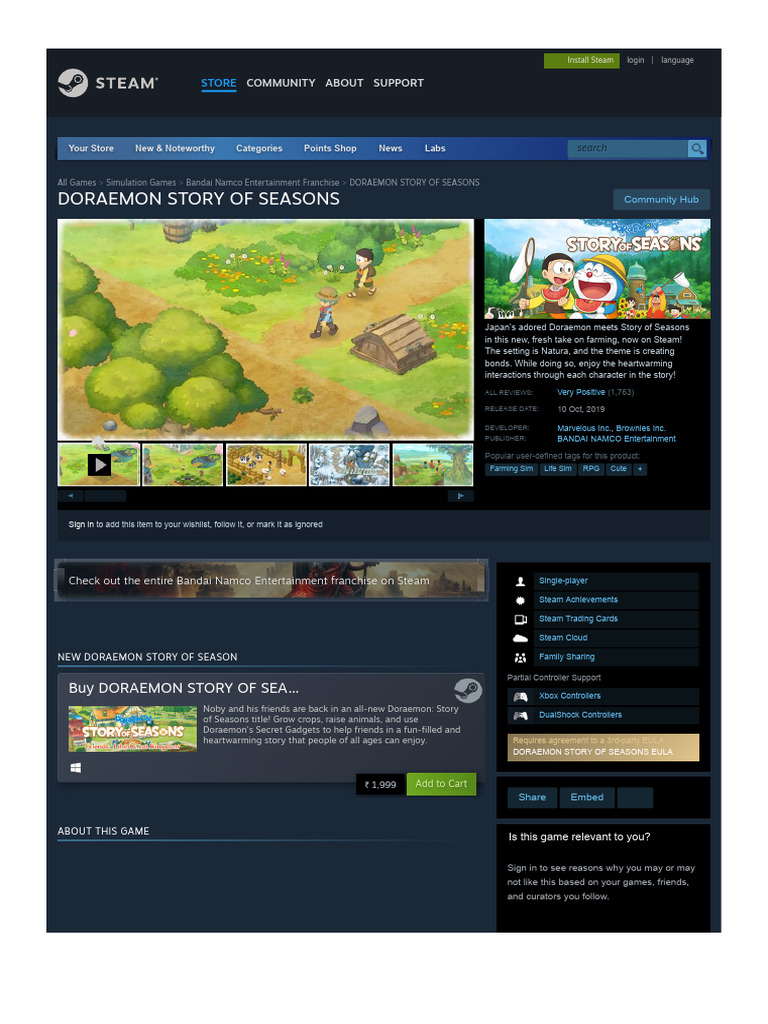 Doraemon Story of Seasons on Steam | PDF | Computing | X86 Architecture