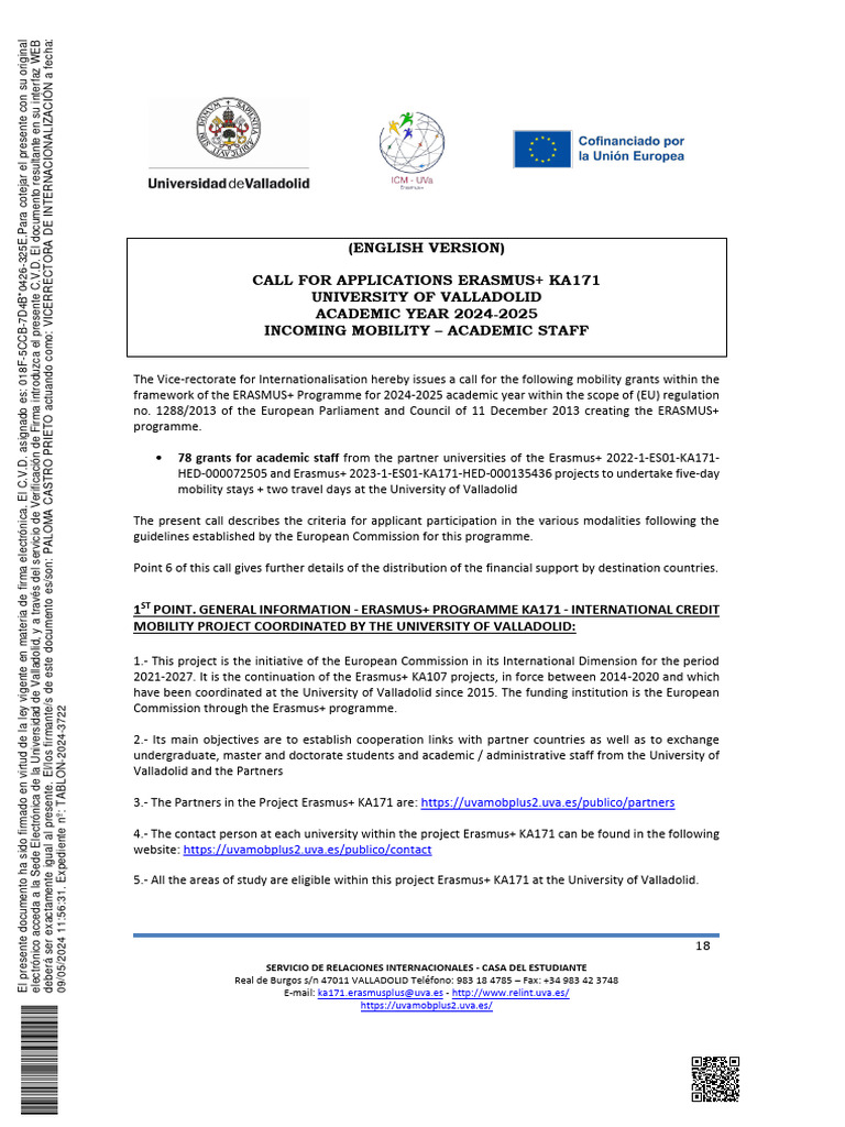 Erasmus+ KA171 Mobility Grants 2024-2025 | PDF | Armenia