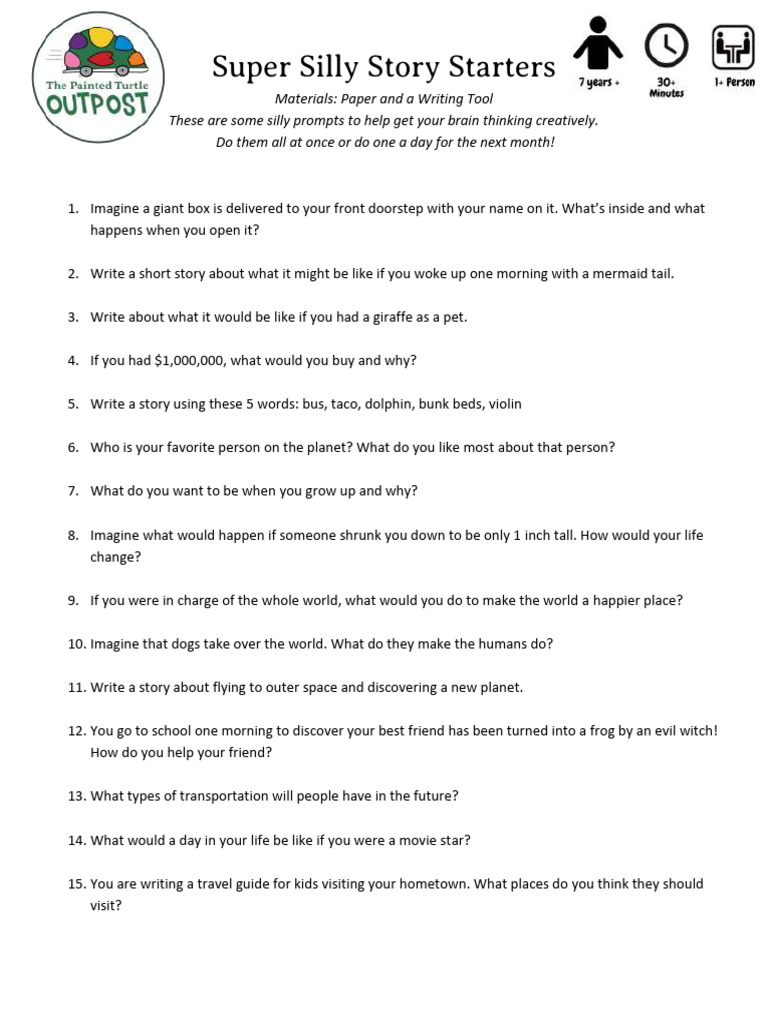 Super Silly Story Starters | PDF