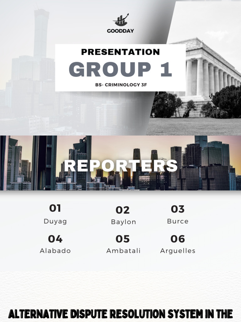 Group 1 Report 3F BS Criminology | PDF | Alternative Dispute Resolution | Mediation