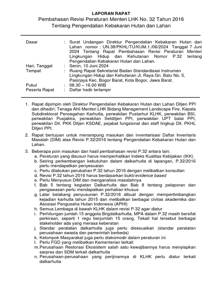 Laporan Rapat 1 | PDF