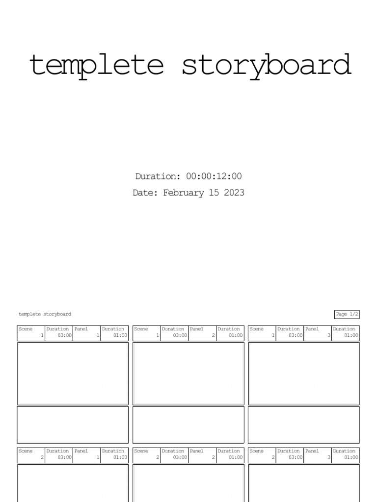 Template Storyboard Breakdown | PDF