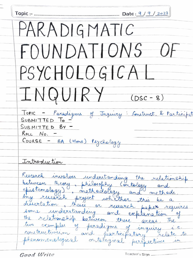 Constructivist & Paradigmatic | PDF
